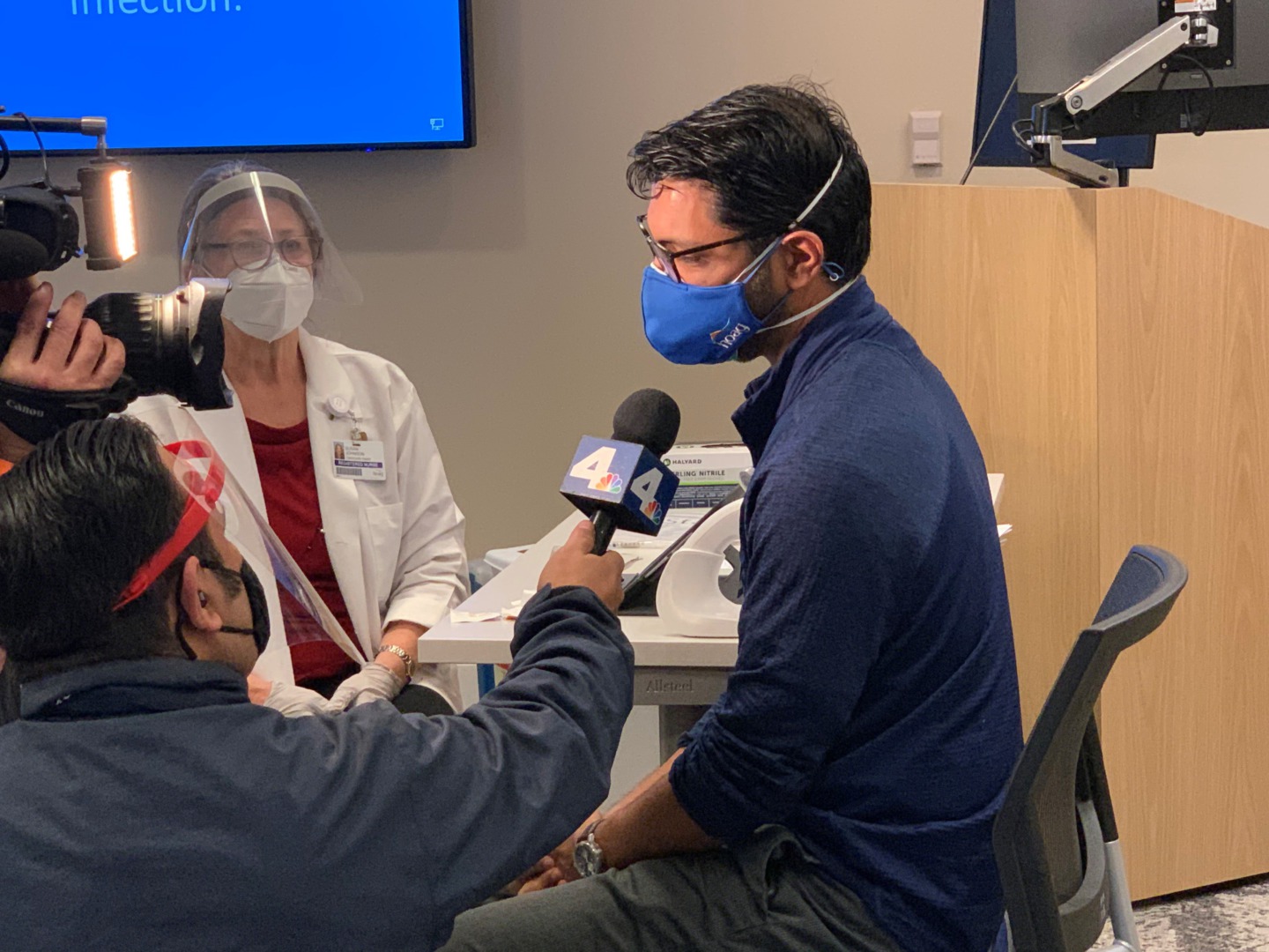 Doctor Receives the First COVID-19 Vaccine Shot at Hoag Hospital - Hoag